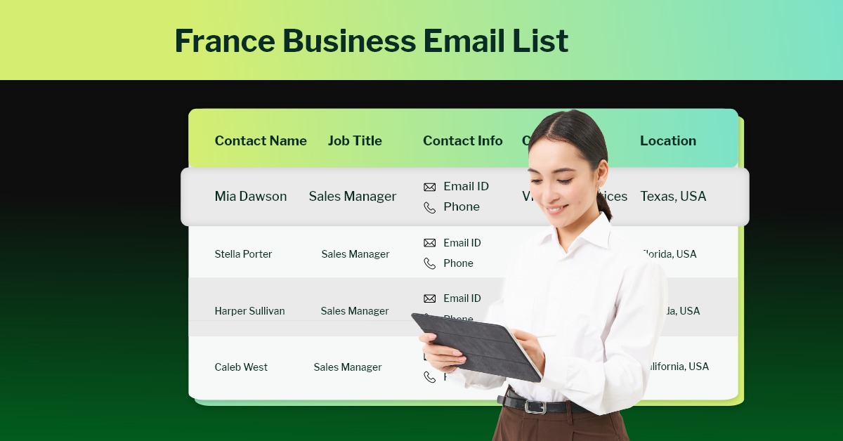 France Business Email List | 785K+ Verified Contacts
